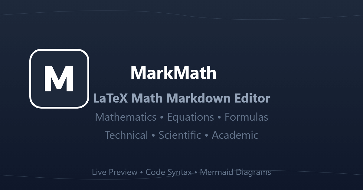 LaTeX Markdown Online - Math Markdown Editor | MarkMath